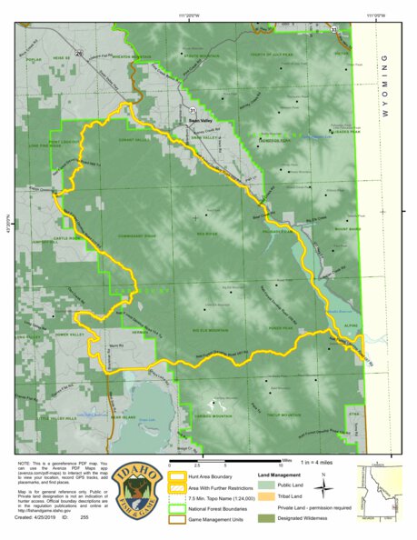 General Season Hunt Areas - Deer - Unit 66 Map by Idaho Department of ...