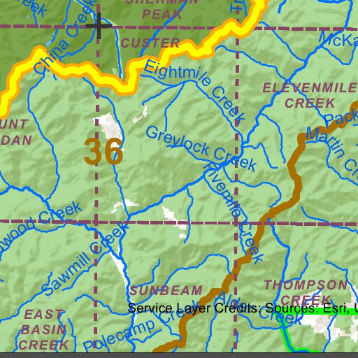 General Season Hunt Areas - Elk - Middle Fork Zone Map by Idaho ...
