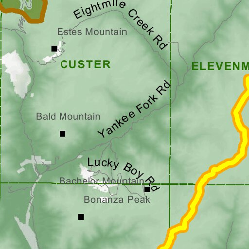 General Season Hunt Areas - Lion - Unit 36B Map by Idaho Department of ...