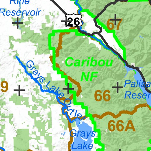 General Season Hunt Areas - Sharp-Tail - Management Area 1 Map by Idaho ...