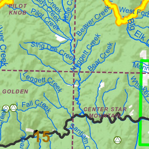 General Season Hunt Areas - Wolf - Unit 15 Map by Idaho Department of ...