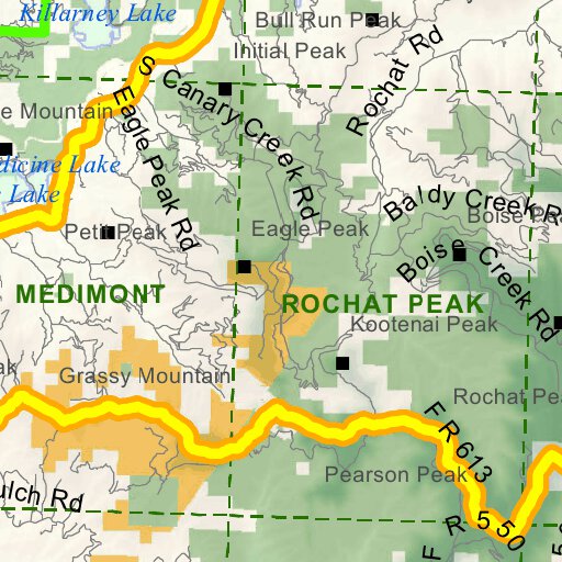General Season Hunt Areas - Wolf - Unit 4 Map by Idaho Department of ...