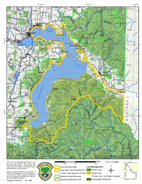 General Season Hunt Areas - Wolf - Unit 4A private lands only Map by ...