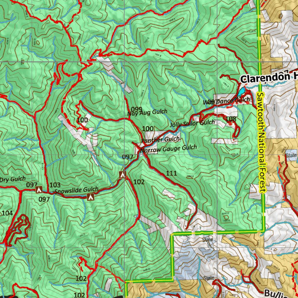 Idaho Controlled Antelope Unit 50 Land Ownership Map (50) by Idaho ...