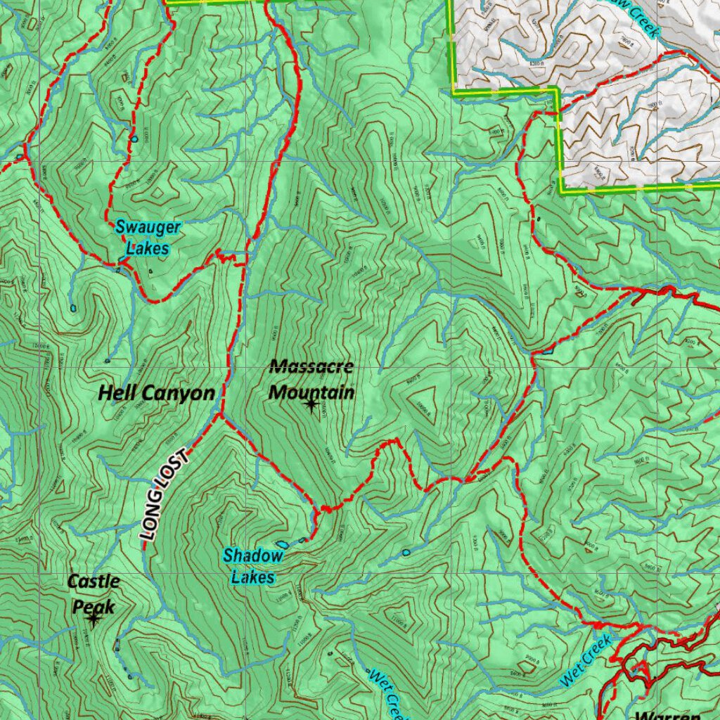 Idaho Controlled Bighorn Sheep Unit 37 Unit Map by Idaho HuntData LLC ...