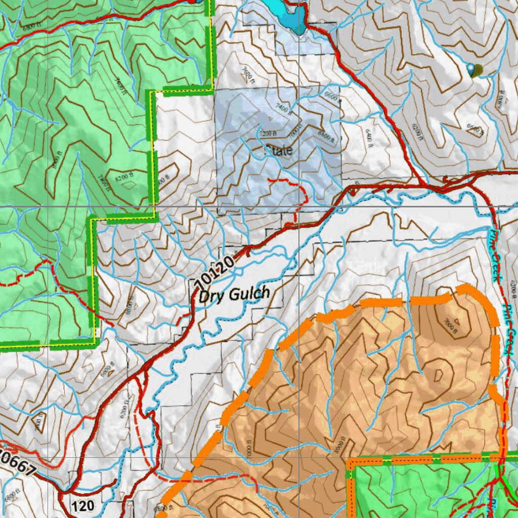 Idaho Controlled Elk Unit 36A Land Ownership Map by Idaho HuntData LLC ...