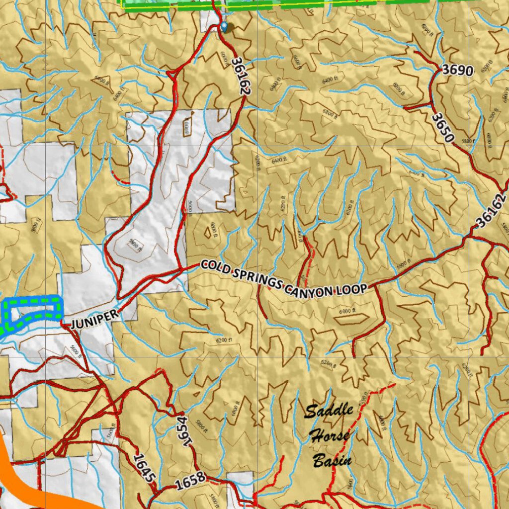 Idaho Controlled Elk Unit 56 Land Ownership Map by Idaho HuntData LLC ...