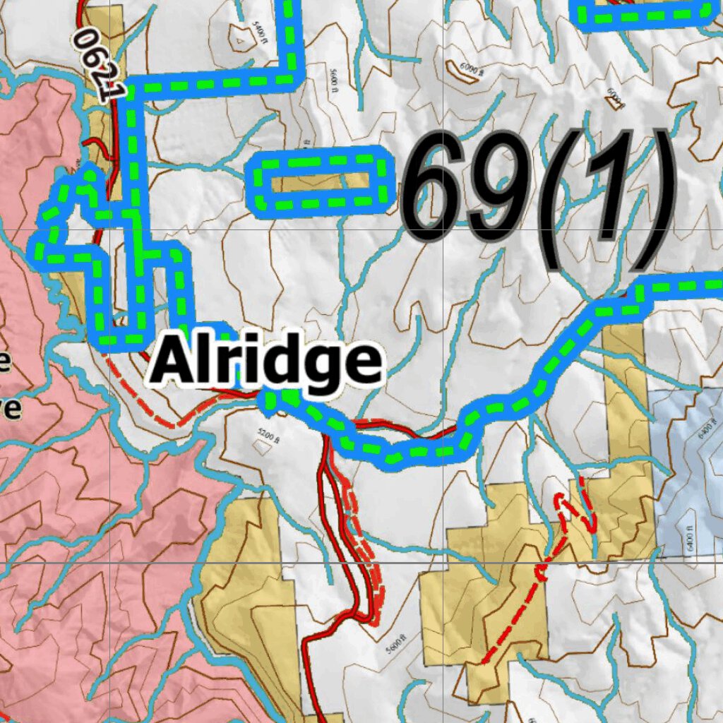 Idaho Controlled Moose Unit 69(1) Land Ownership Map (69-1) by Idaho ...