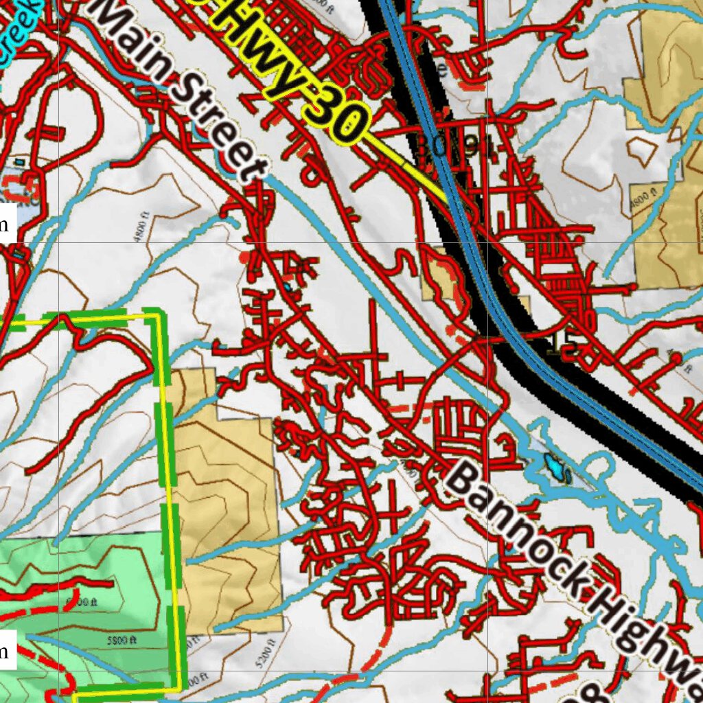 Idaho Controlled Moose Unit 71 Land Ownership Map by Idaho HuntData LLC ...