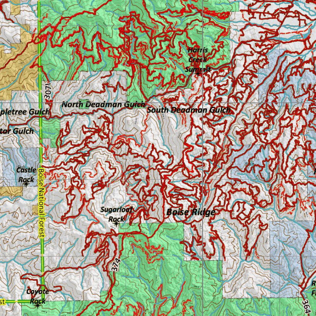 Idaho Controlled Mule Deer Unit 32(1) Land Ownership Map (32-1) by ...