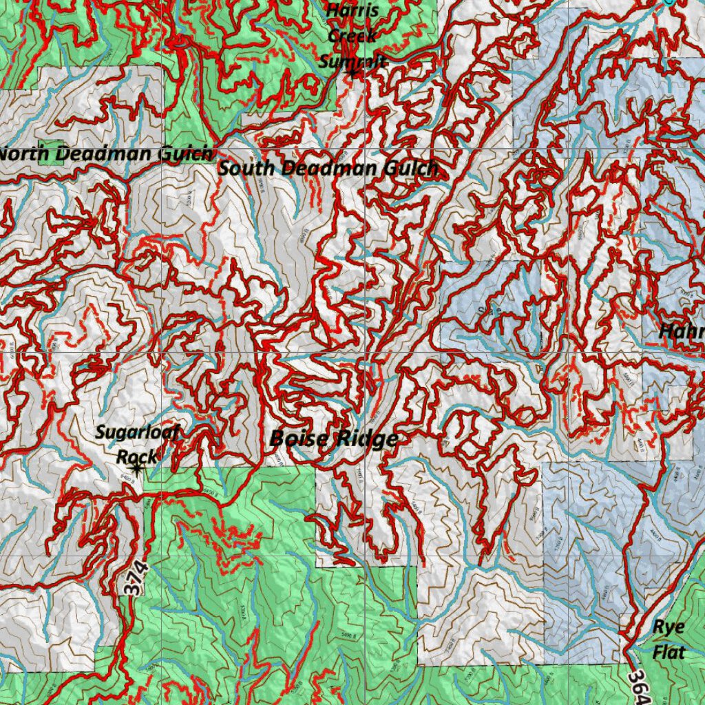 Idaho Controlled Mule Deer Unit 39 Land Ownership Map by Idaho HuntData ...