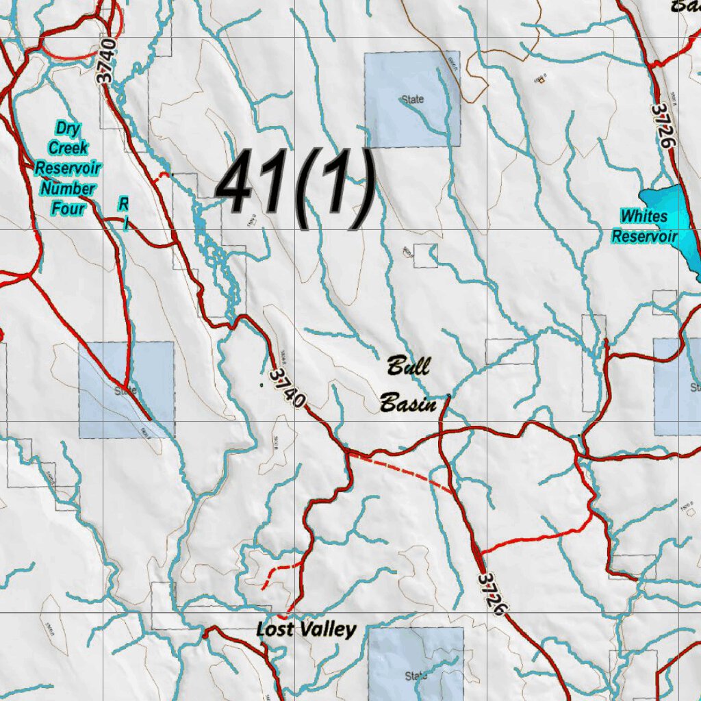 Idaho Controlled Mule Deer Unit 41(1) Land Ownership Map (41-1) by ...