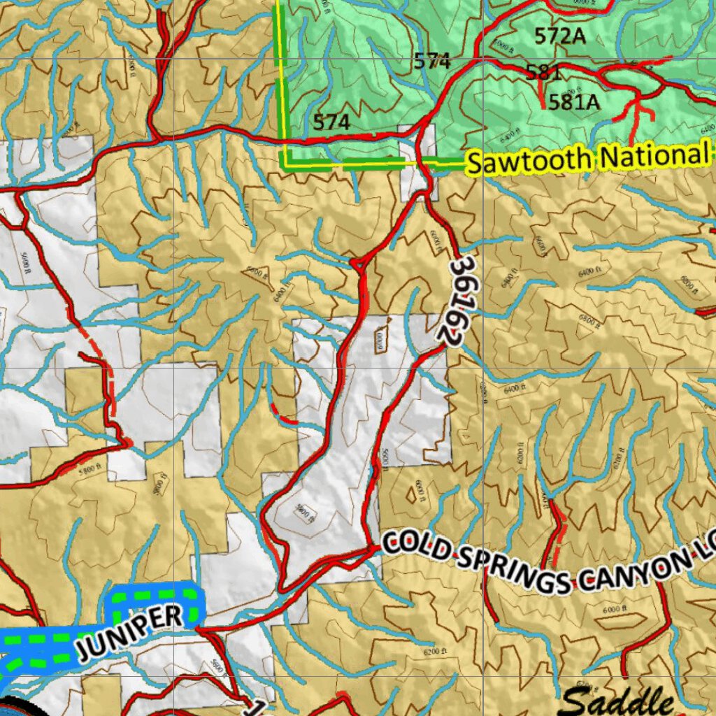 Idaho Controlled Mule Deer Unit 73A Land Ownership Map by Idaho ...