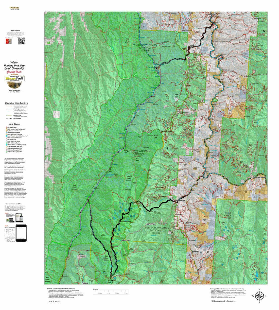 Idaho General Unit 18 Land Ownership Map by Idaho HuntData LLC | Avenza ...