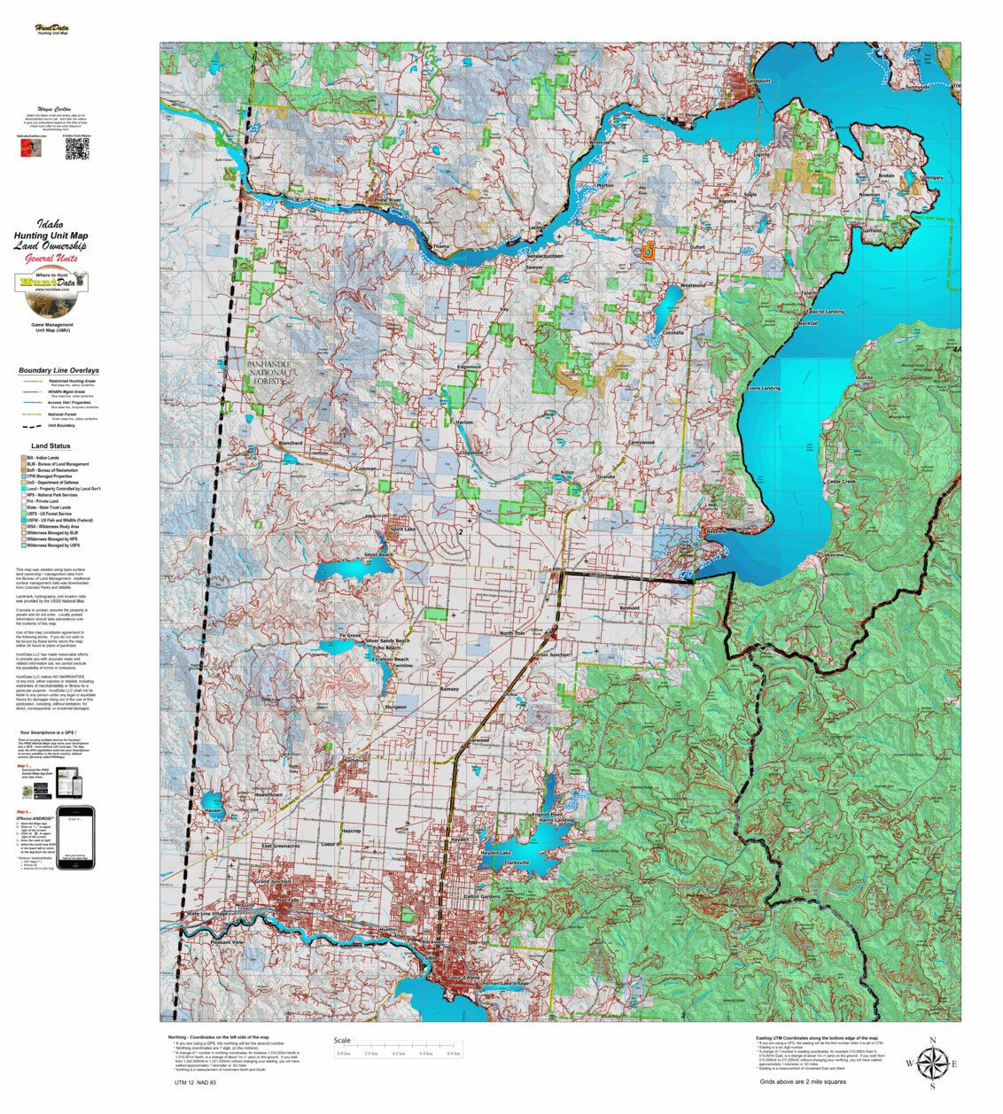 Idaho General Unit 2 Land Ownership Map by Idaho HuntData LLC | Avenza Maps