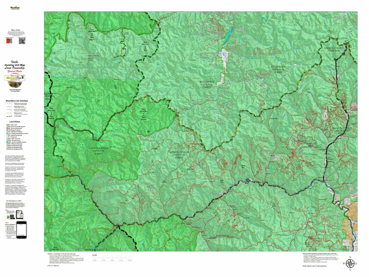 Idaho General Unit 21 Land Ownership Map by Idaho HuntData LLC | Avenza ...