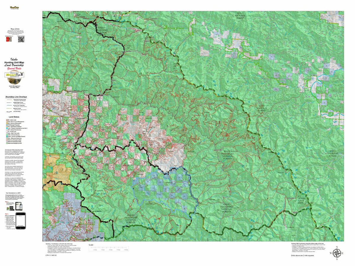Idaho General Unit 7 Land Ownership Map by Idaho HuntData LLC | Avenza Maps