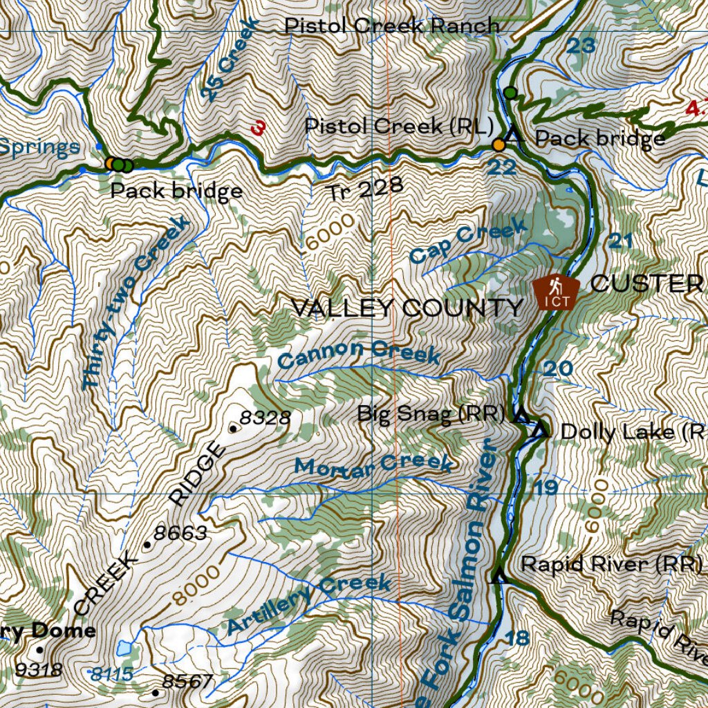 Frank Church-River of No Return Wilderness Southwest Quadrant Map by ...