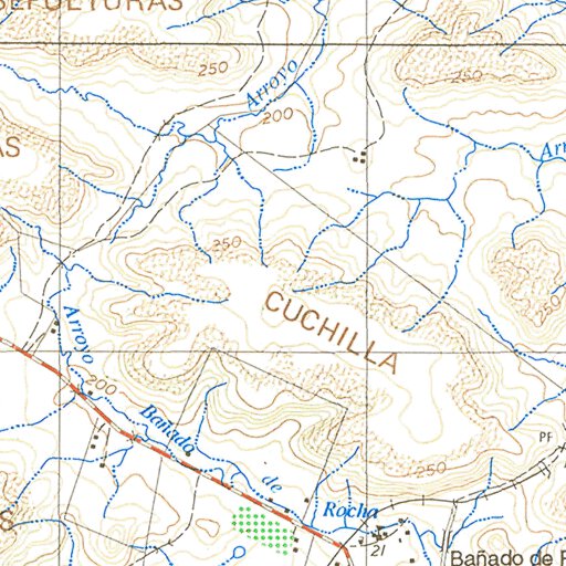 Bañado de Rocha (J11) Map by Instituto Geografico Militar de Uruguay ...