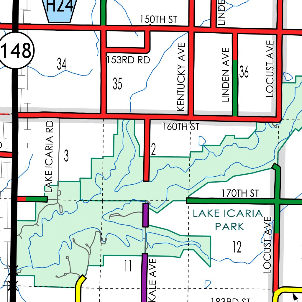 Adams County, Iowa Map by Iowa Department of Transportation | Avenza Maps