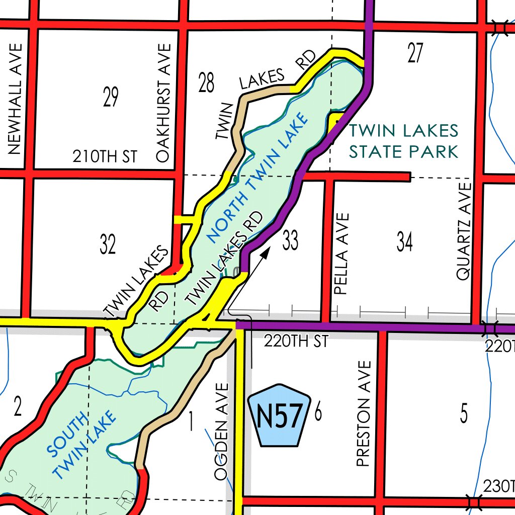 Calhoun County, Iowa Map by Iowa Department of Transportation | Avenza Maps