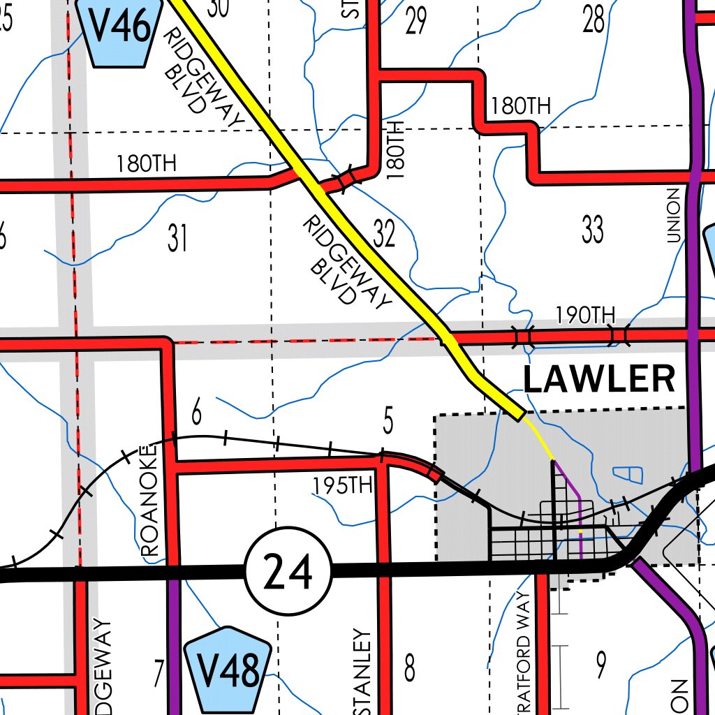 Chickasaw County, Iowa Map by Iowa Department of Transportation ...