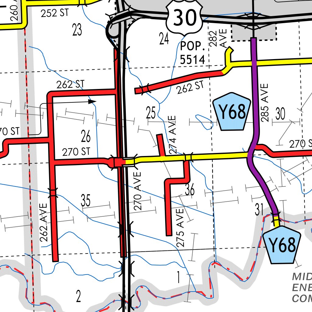 Clinton County, Iowa Map by Iowa Department of Transportation | Avenza Maps