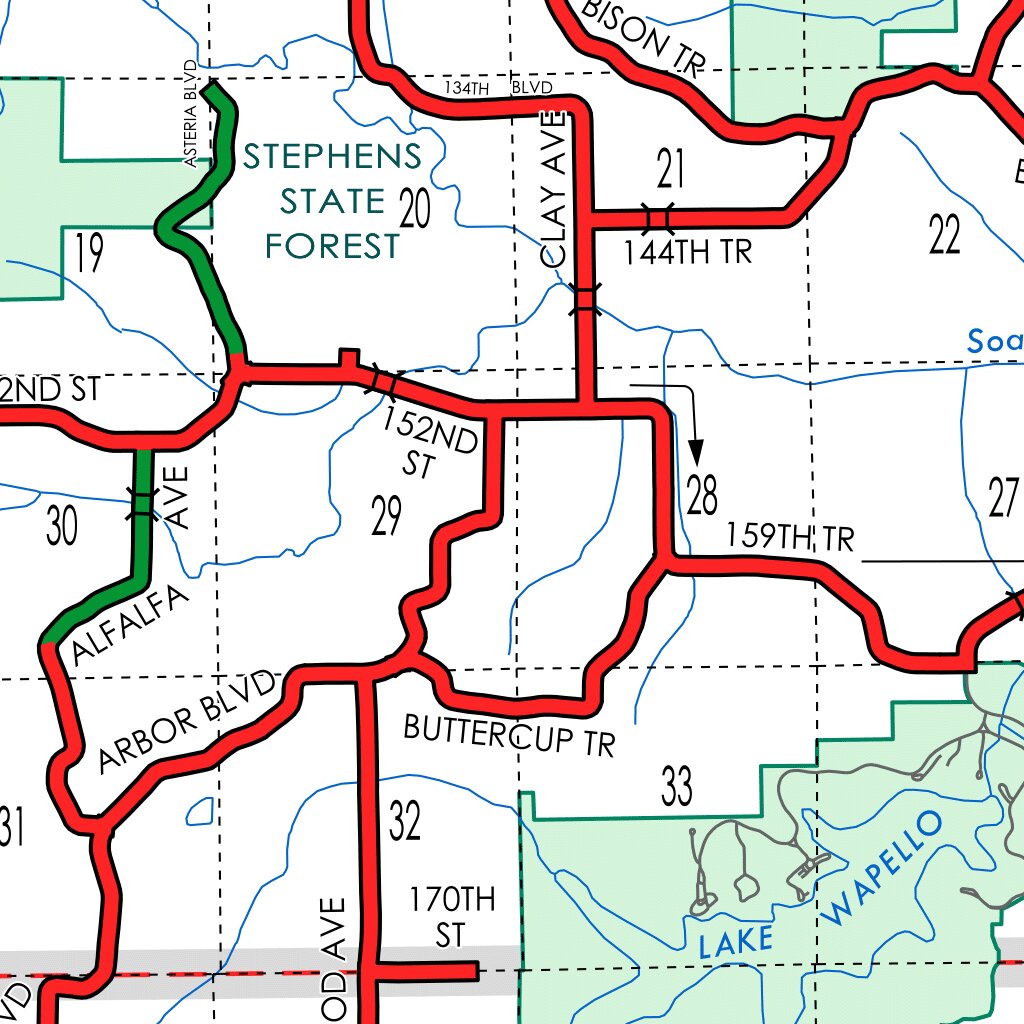 Davis County, Iowa Map by Iowa Department of Transportation | Avenza Maps