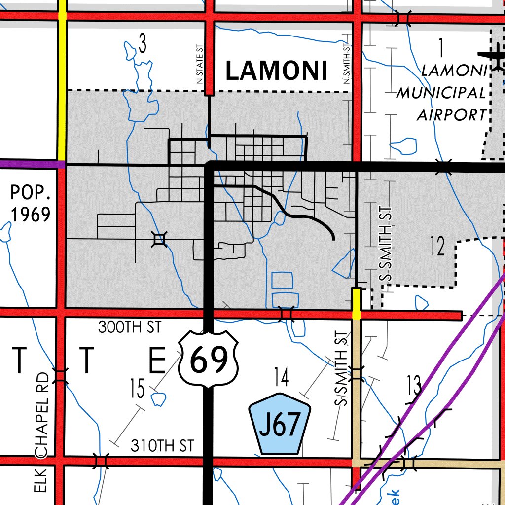 Decatur County, Iowa Map by Iowa Department of Transportation | Avenza Maps