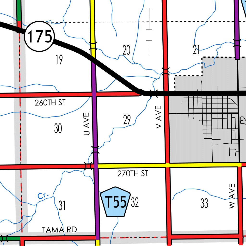 Grundy County, Iowa Map by Iowa Department of Transportation | Avenza Maps