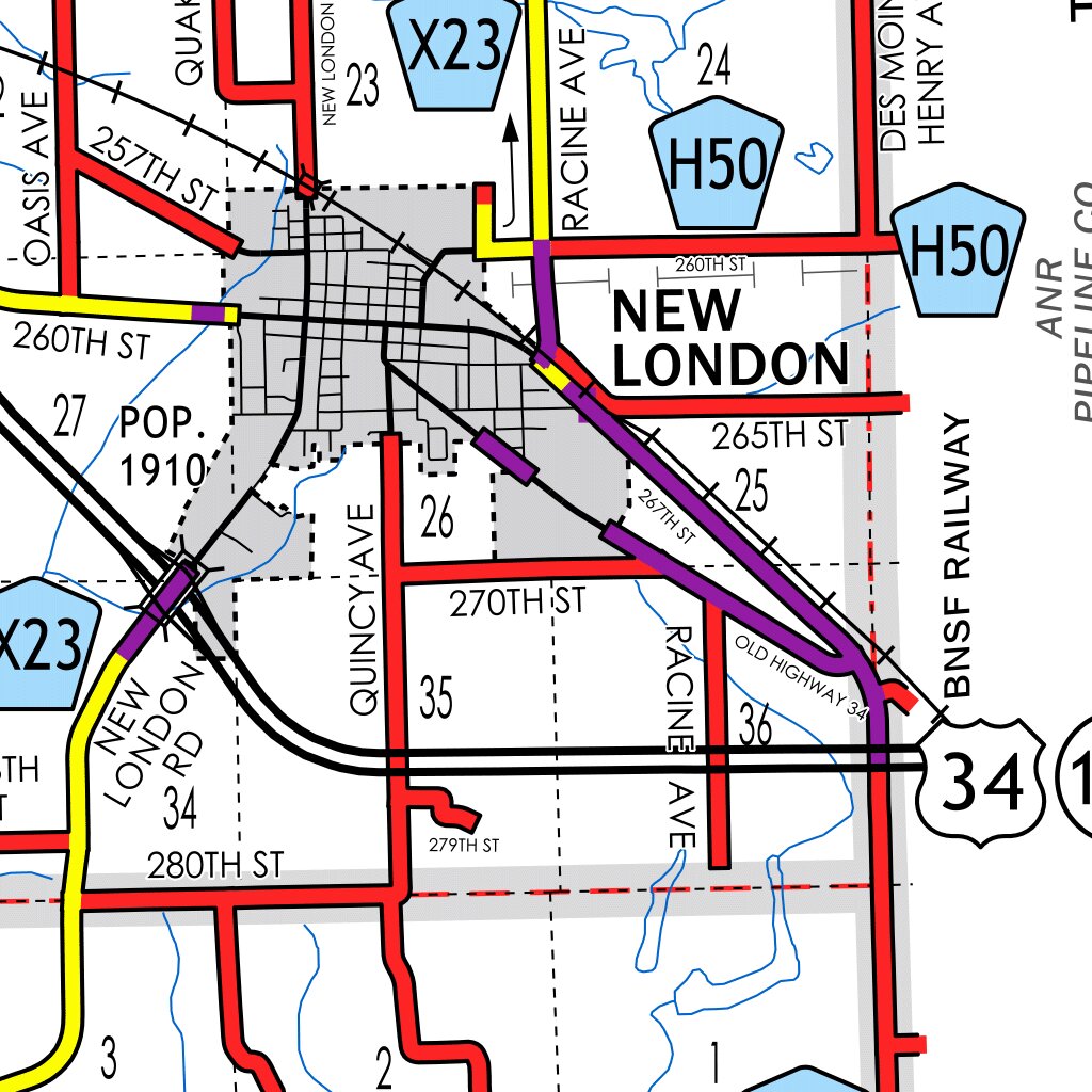 Henry County, Iowa Map by Iowa Department of Transportation | Avenza Maps