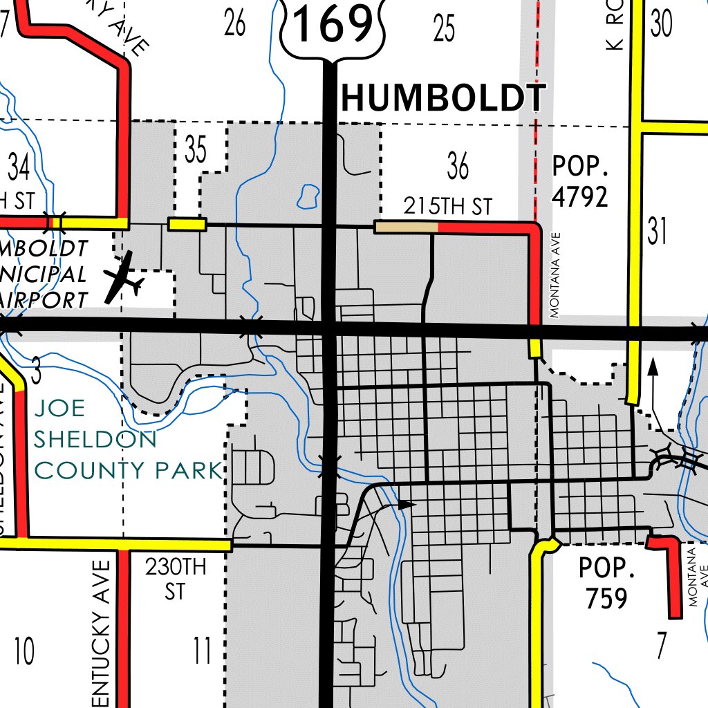 Humboldt County, Iowa Map by Iowa Department of Transportation | Avenza ...