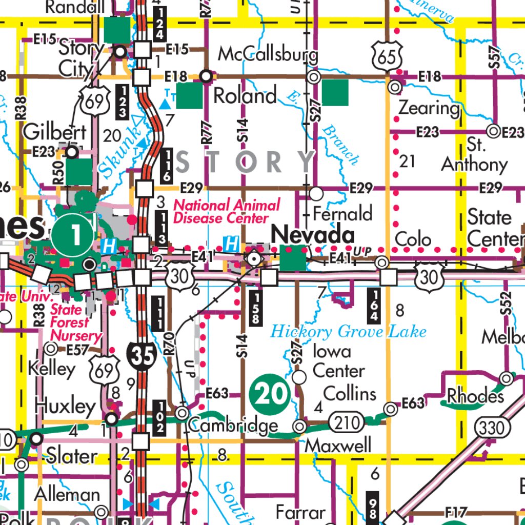 Iowa 2019-2020 Bicycle Map by Iowa Department of Transportation ...