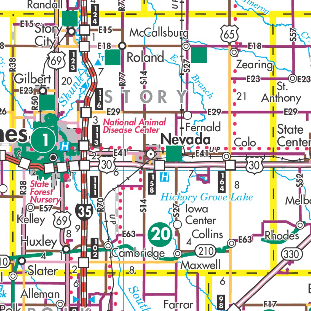 Iowa 2021-2022 Bicycle Map by Iowa Department of Transportation ...