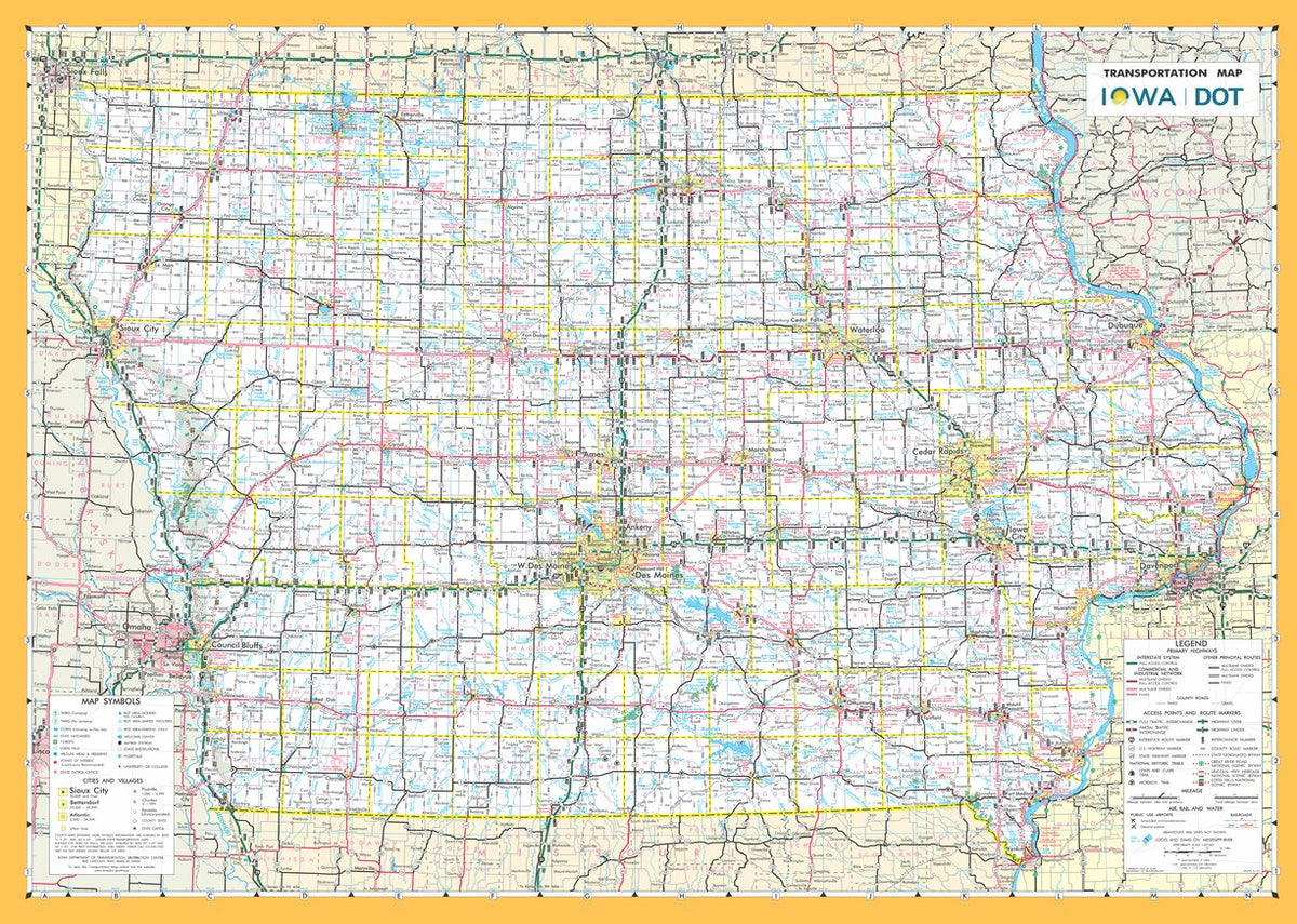 Iowa Transportation Map by Iowa Department of Transportation | Avenza Maps