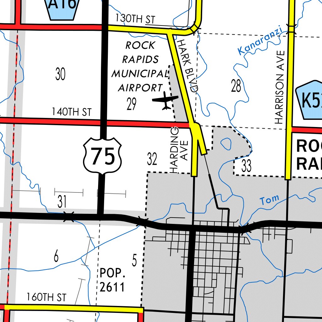 Lyon County, Iowa Map by Iowa Department of Transportation | Avenza Maps