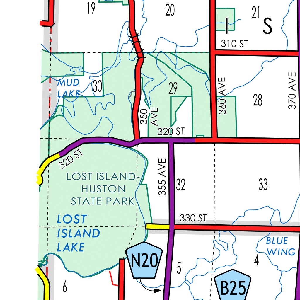 Palo Alto County, Iowa Map by Iowa Department of Transportation ...