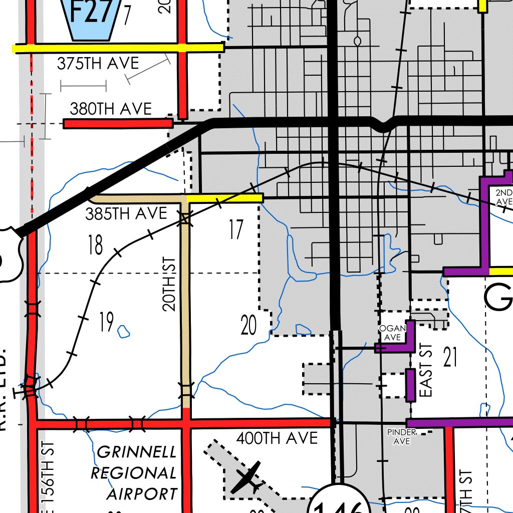 Poweshiek County, Iowa Map by Iowa Department of Transportation ...