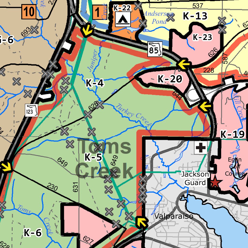 Eglin AFB Outdoor Recreation Map by iSportsman | Avenza Maps