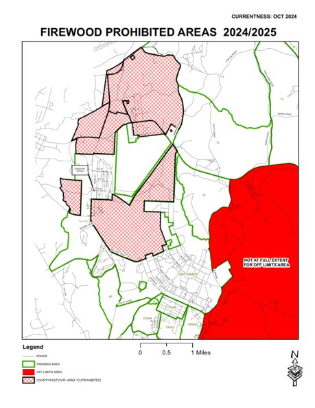 Fort Barfoot Prohibited Firewood Areas Map by iSportsman | Avenza Maps