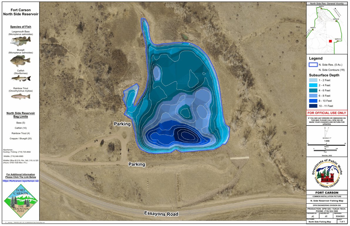 Fort Carson North Side Reservoir Map by iSportsman | Avenza Maps