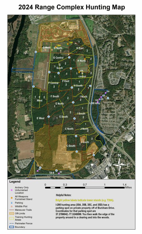 Fort Gregg-Adams Complex Hunting Map by iSportsman | Avenza Maps
