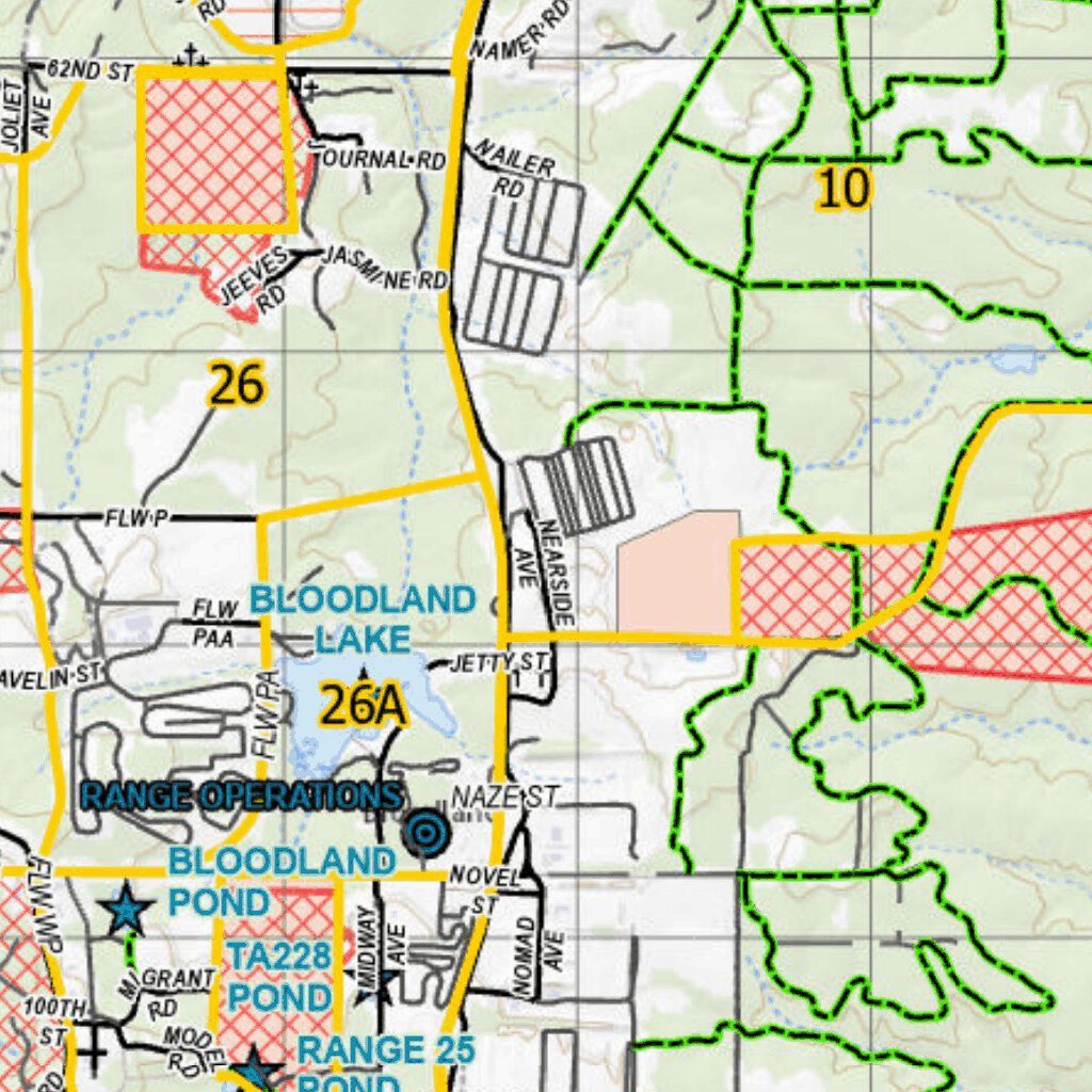 Fort Leonard Wood Hunting and Fishing-Aerial View with Contours Map by ...