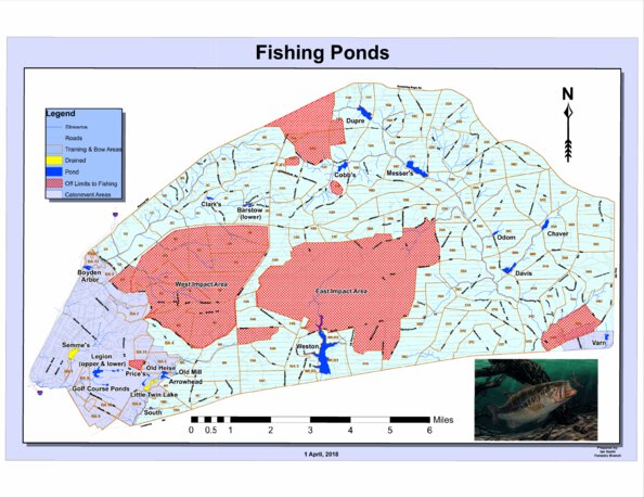 Fort Jackson Fishing Ponds Map by iSportsman | Avenza Maps