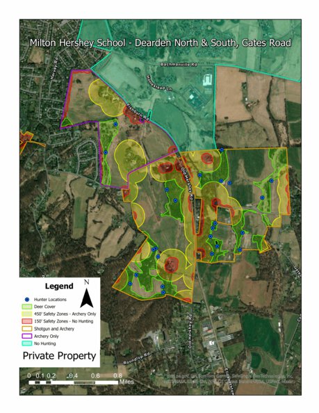 Milton Hershey School Dearden North, South, and Gates Road Map by ...