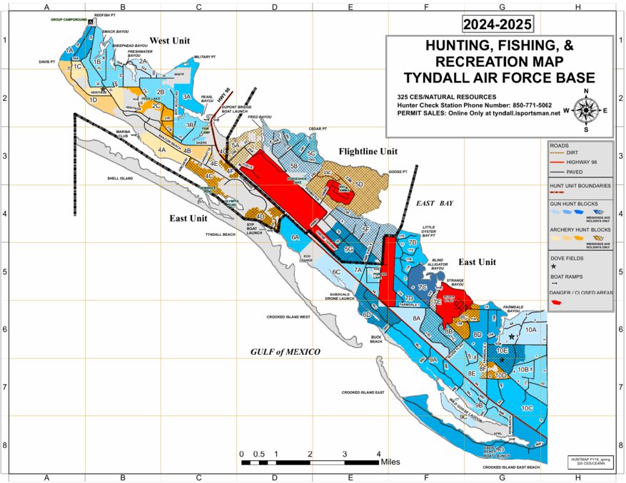 Tyndall AFB Hunting and Fishing Map by iSportsman | Avenza Maps