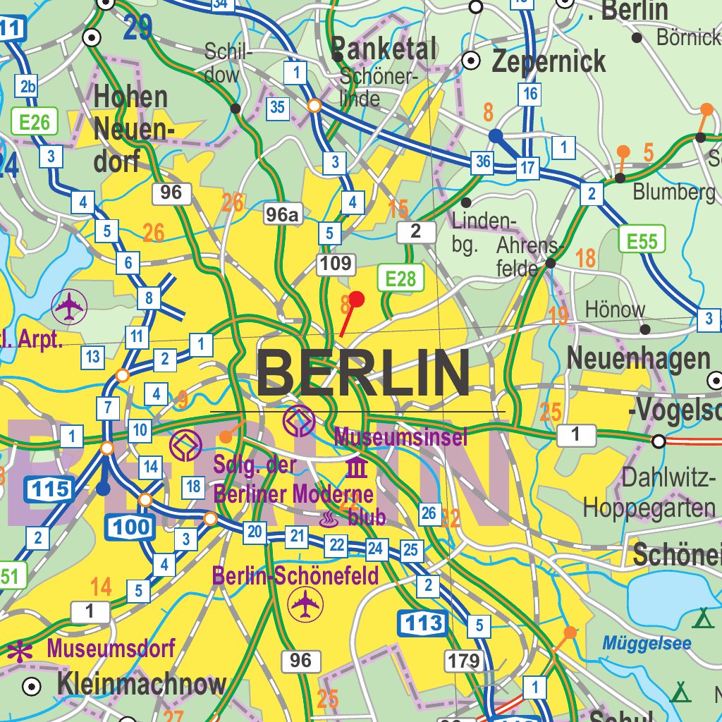 Eastern Germany 1:415,000 - ITMB Map by ITMB Publishing Ltd. | Avenza Maps