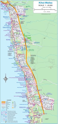 Kihei & Wailea (Hawaii) 1:45,000 - ITMB Map by ITMB Publishing Ltd ...