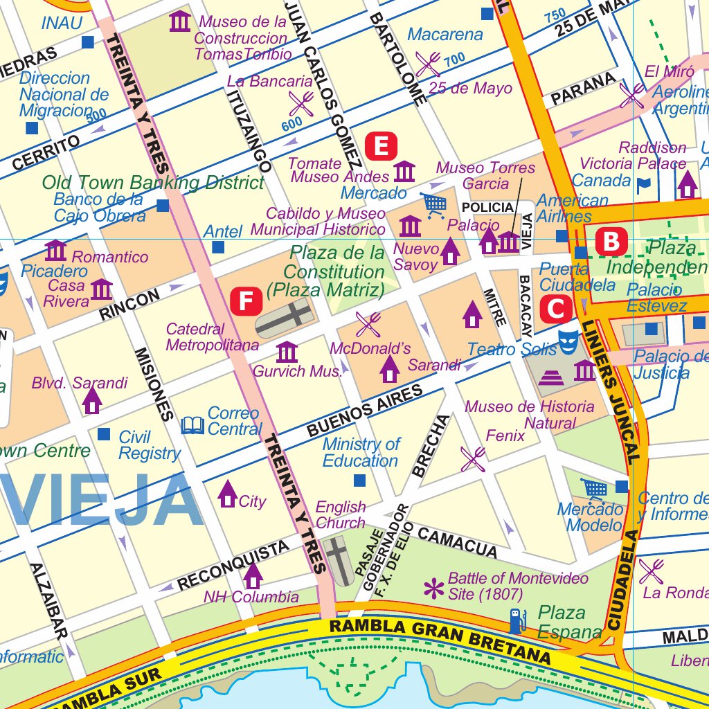 Montevideo (Uruguay) - 1:10,000 - ITMB Map by ITMB Publishing Ltd ...