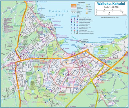 Wailuku & Kahului (Hawaii) 1:40,000 - ITMB Map by ITMB Publishing Ltd ...